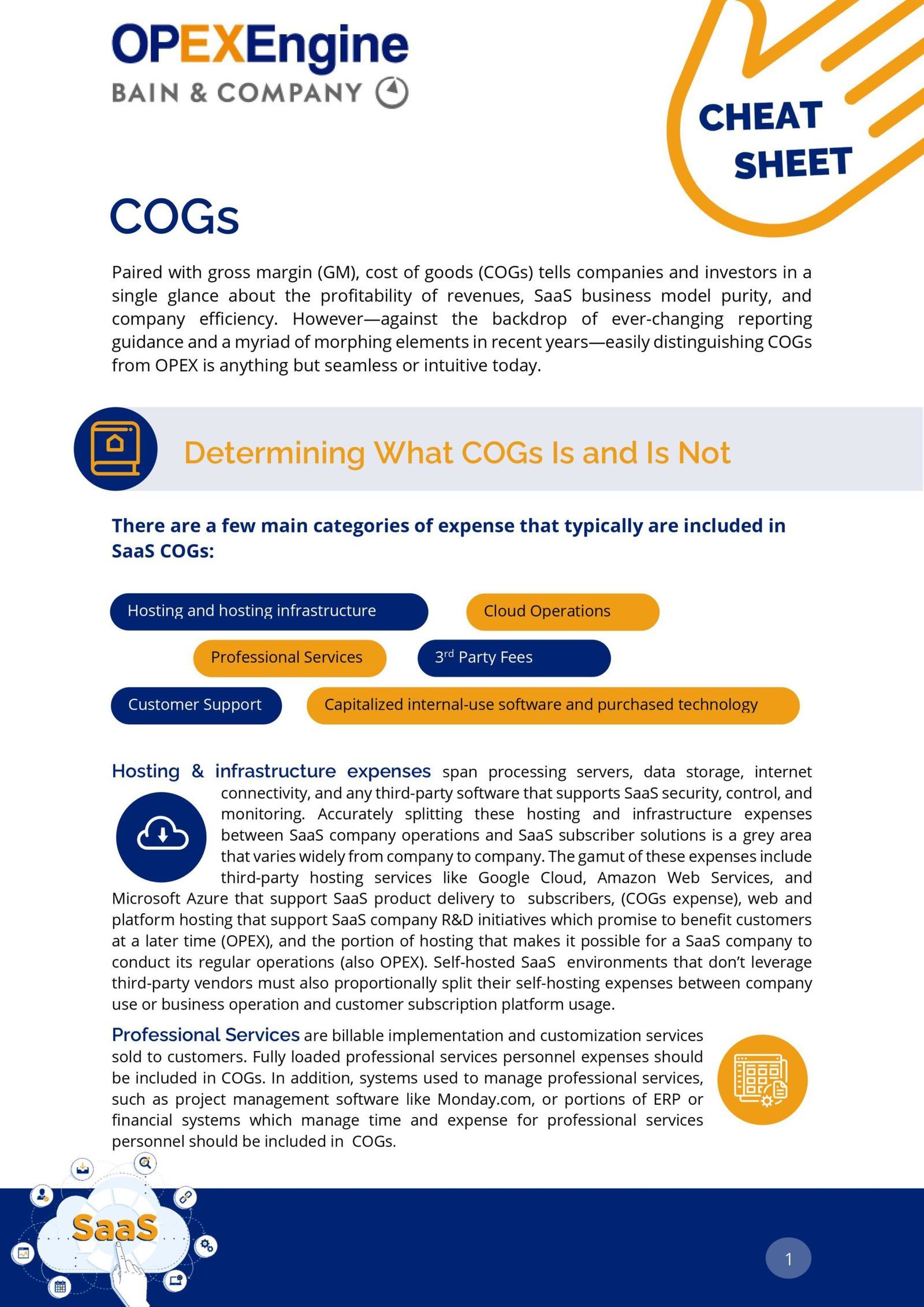OPEXEngine | Cheat Sheet: Determining What COGs Is and Is Not